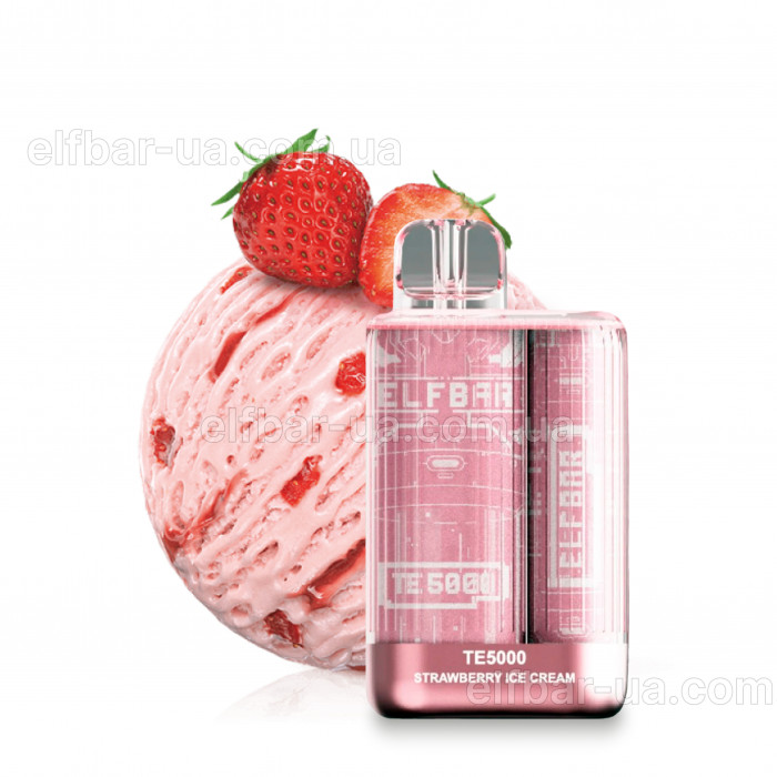Elf bar TE5000 5% Strawberry Ice Cream (полуничне морозиво) Original ...