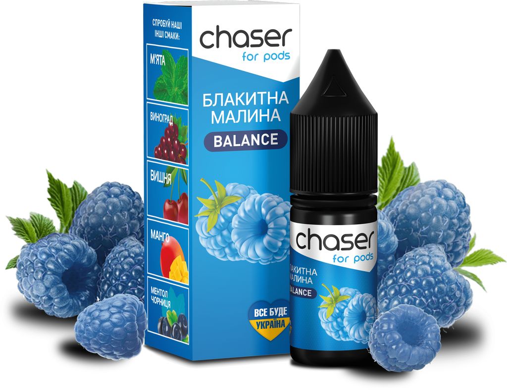 Жидкость Chaser for Pods Plus Salt Balance Голубая Малина 3% 10 мл